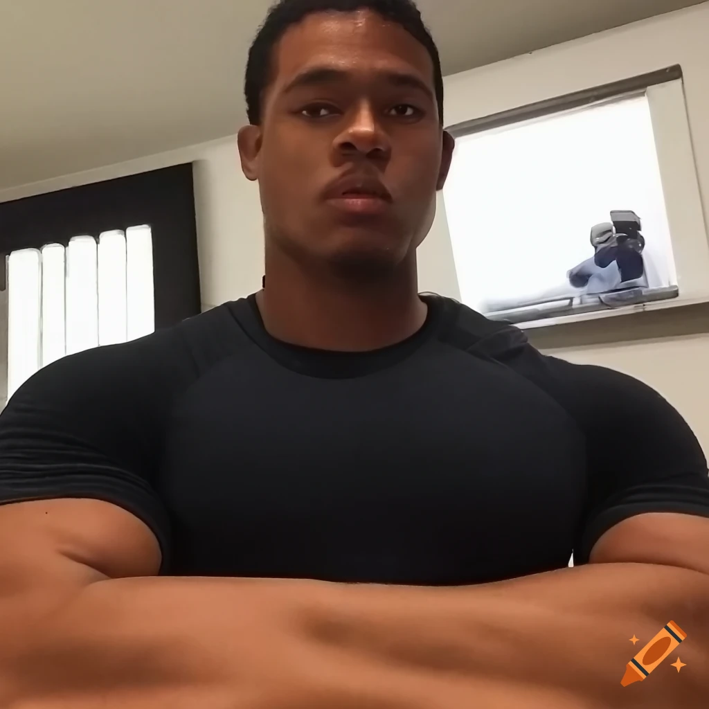 Selfie of a buff fit man