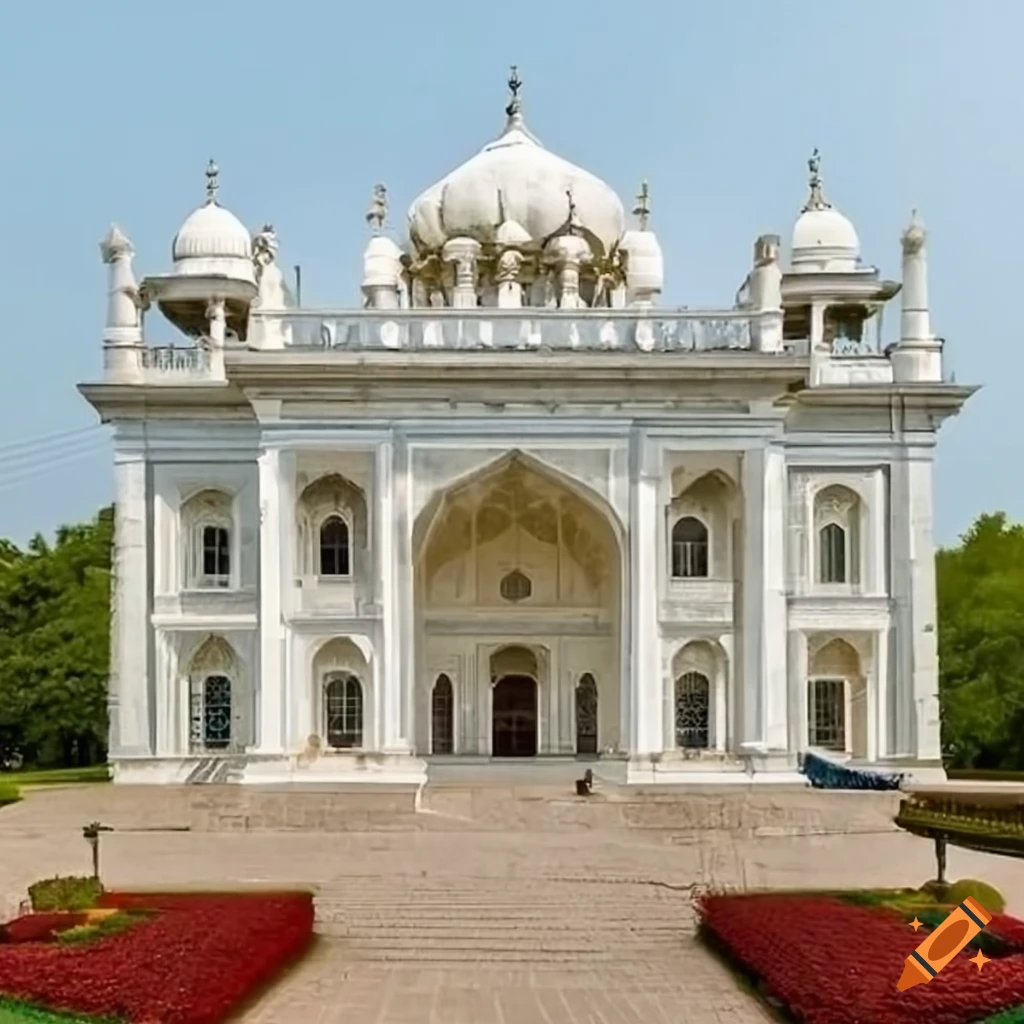 Frontal view of mughal mahal white house