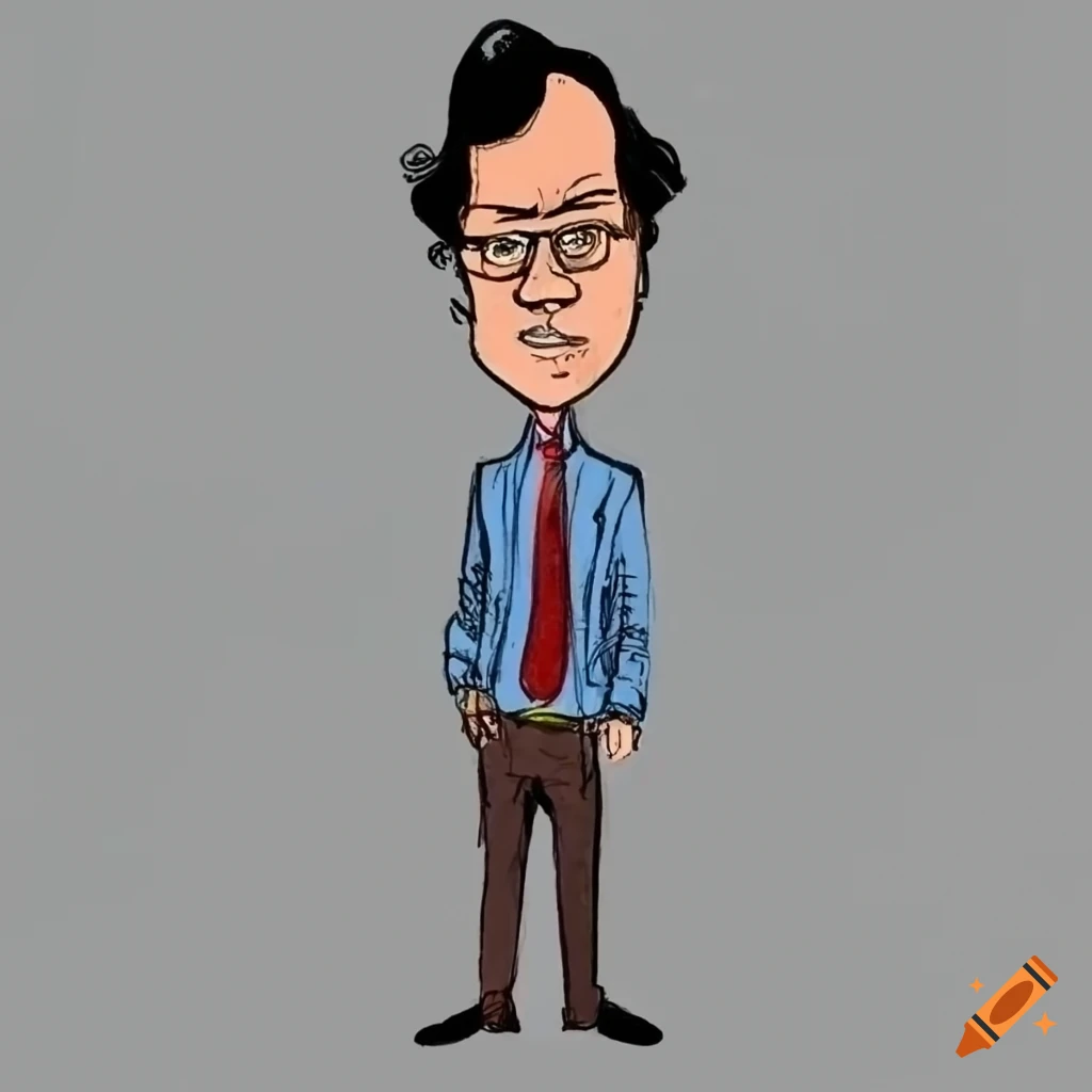 Cartoon drawing of gustavo petro urrego
