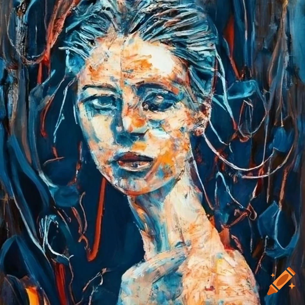 Minimalistic portrait of a woman in abstract style on Craiyon