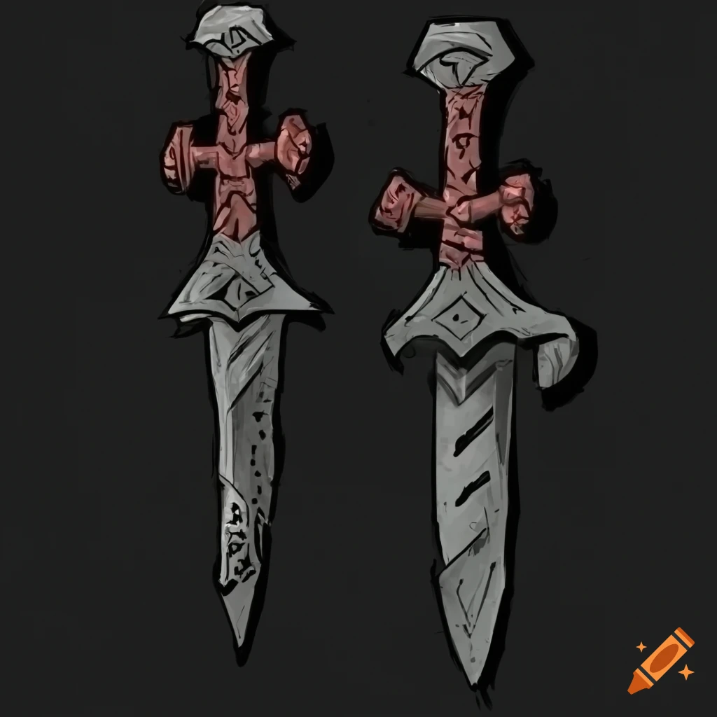 Image of daggers from darkest dungeon on Craiyon