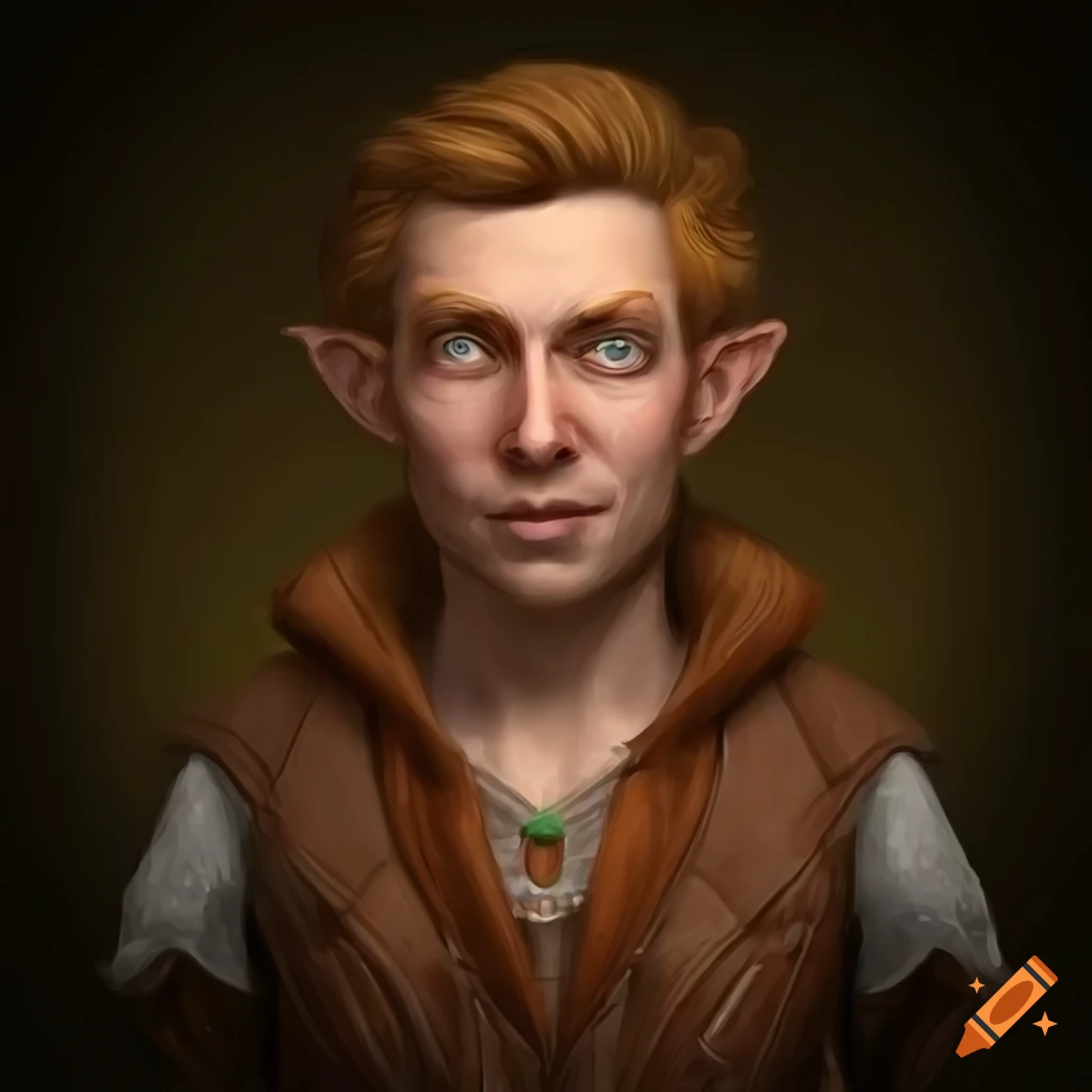 Portrait Of A Young Forest Gnome Wizard On Craiyon
