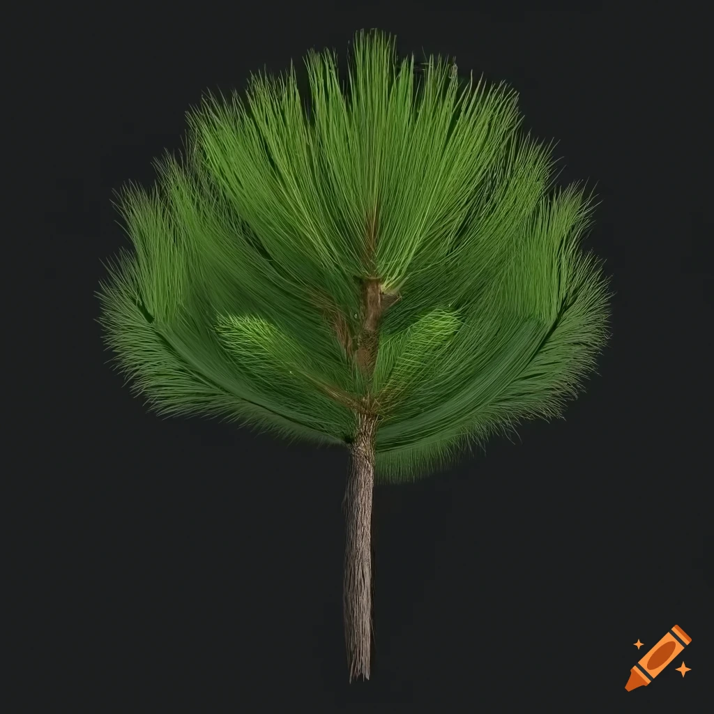 Close-up of a realistic pine tree branch