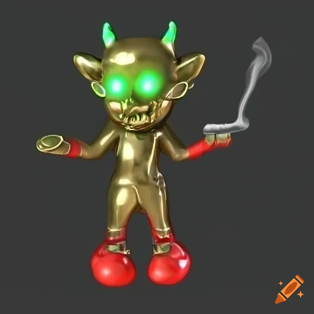Y2k style 3d model of a cute devil virtual pet on Craiyon