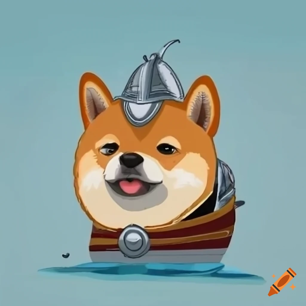 Shiba inu sitting in an onsen in chibi japan art style on Craiyon