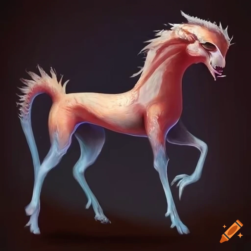 Exquisitely beautiful quadrupedal imaginary creature