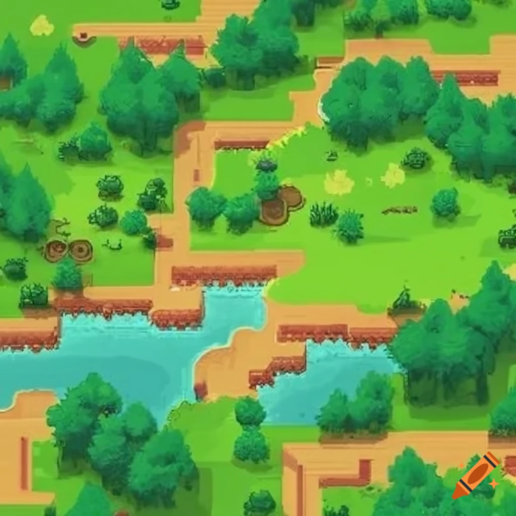 Pok mon Style Route Map With Grassy And Desert Regions On Craiyon