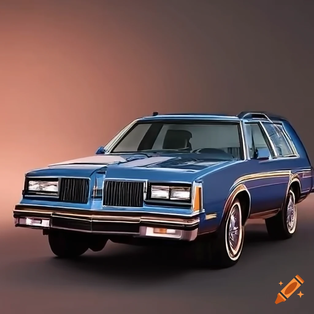 Blue oldsmobile cutlass and brown malibu wagon on Craiyon