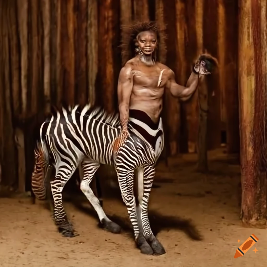 Realistic zebra centaur in the style of kanye west on Craiyon