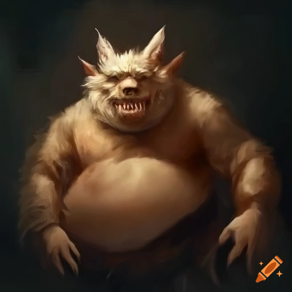 Side-view of a mean ogre-monster running on Craiyon