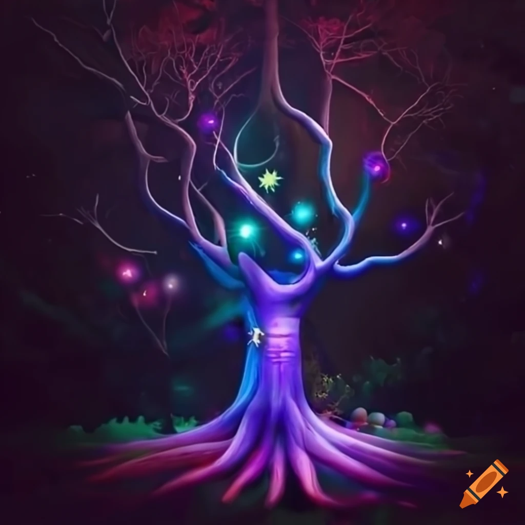 Image of a magical tree in a forest