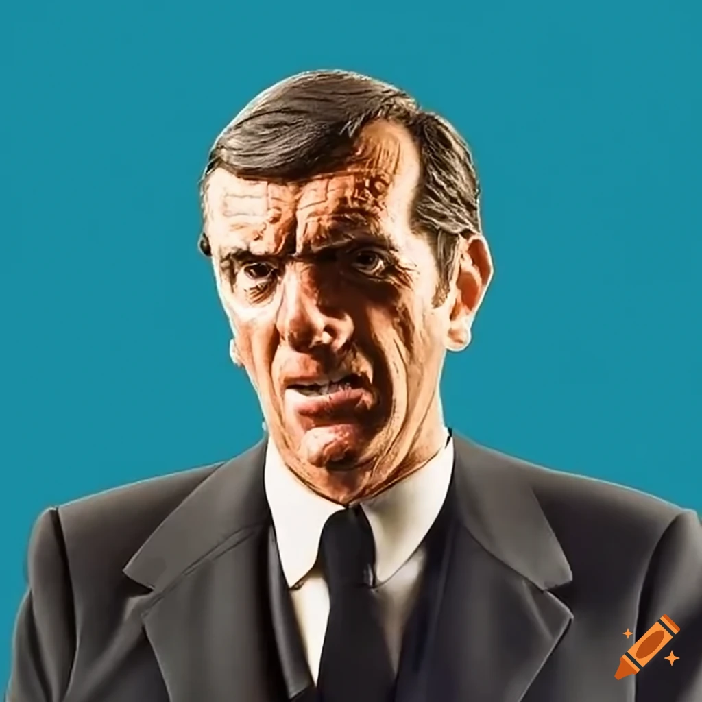 Portrait of an angry politician in a military uniform on Craiyon