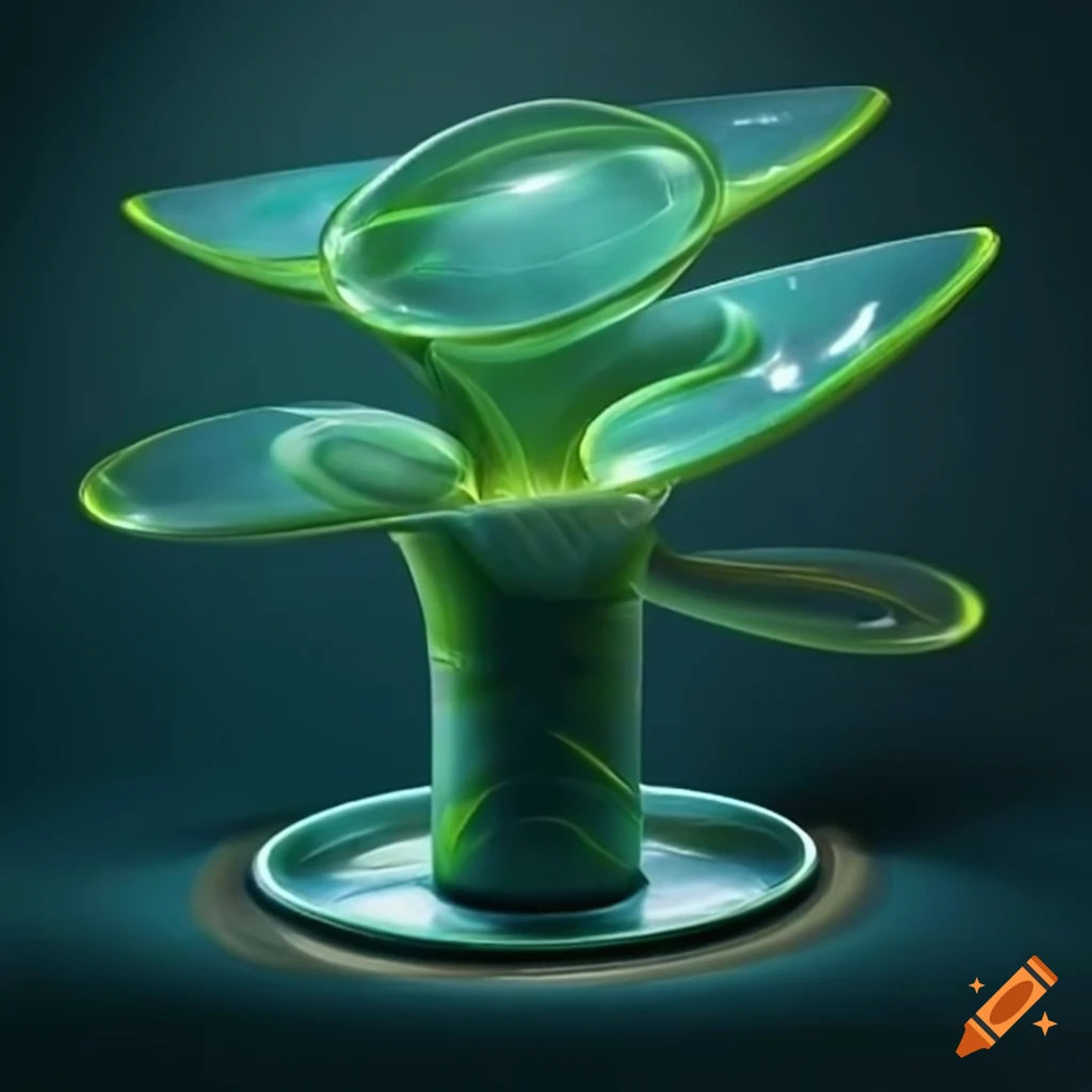 Futuristic plant artwork