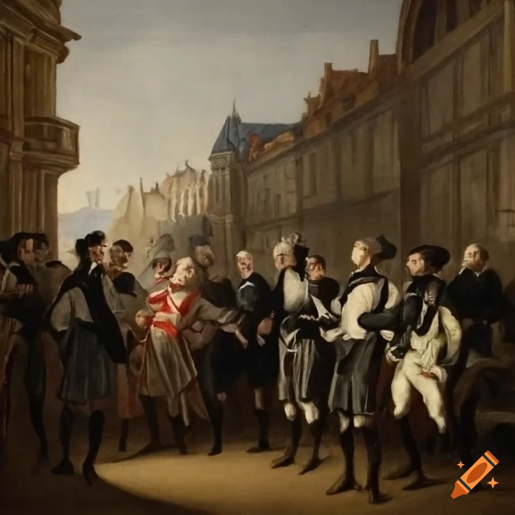 Artistic representation of the french revolution on Craiyon