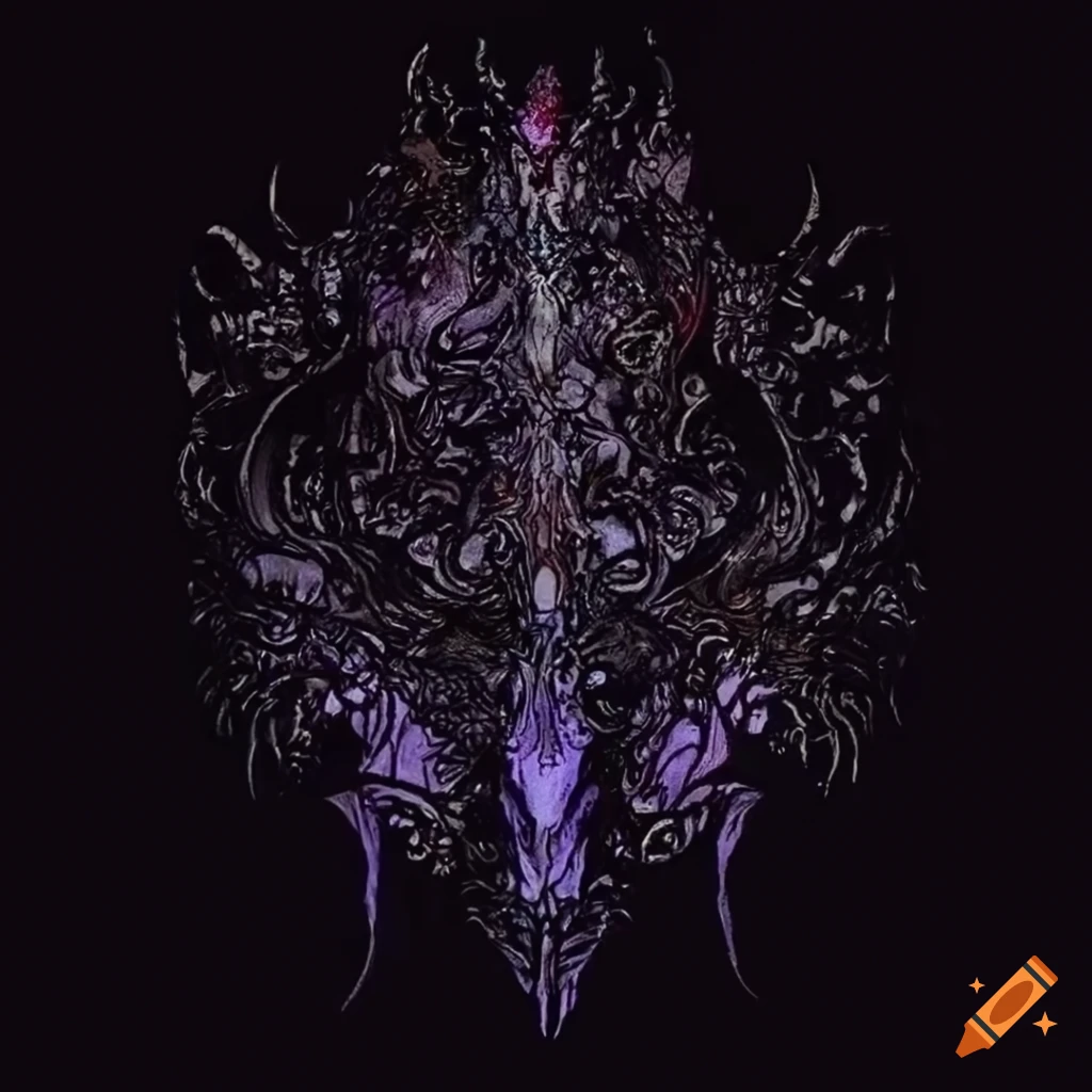 Abstract black blade with intricate design on Craiyon