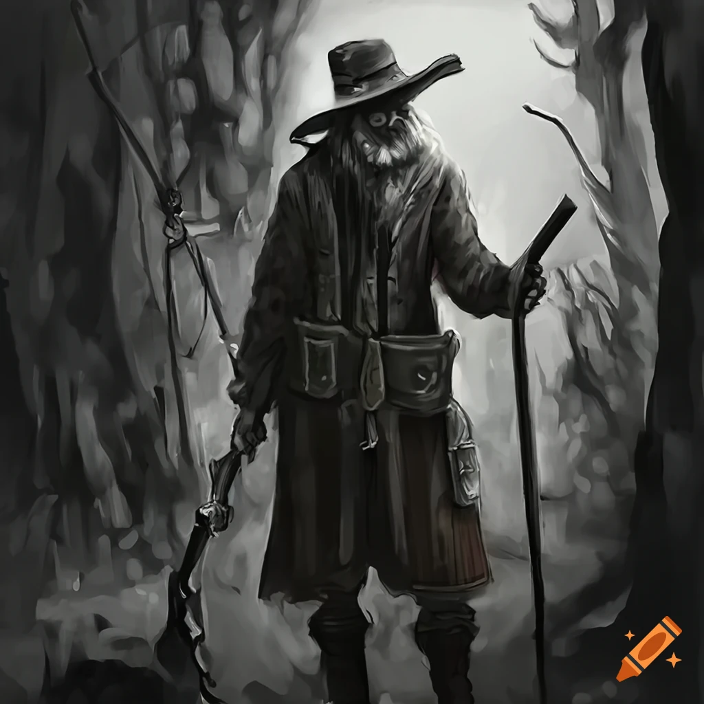 Image of a treasure hunter with a shovel