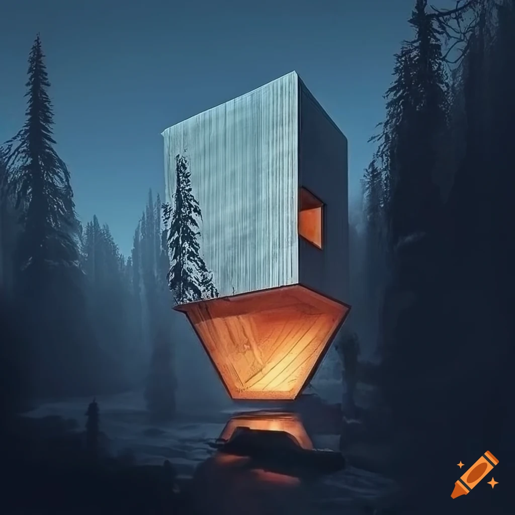 Minimalist tower cabin architecture
