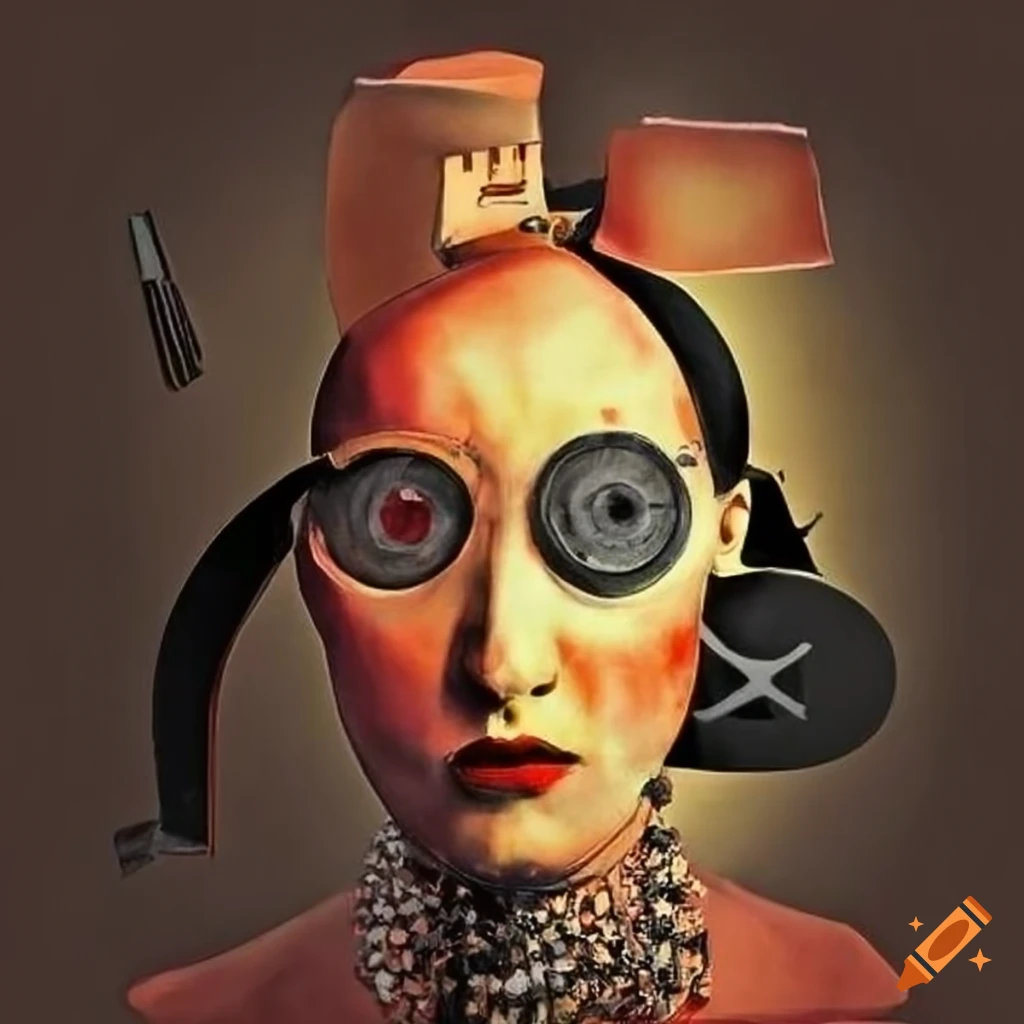 Satirical art inspired by fascism and dadaism on Craiyon