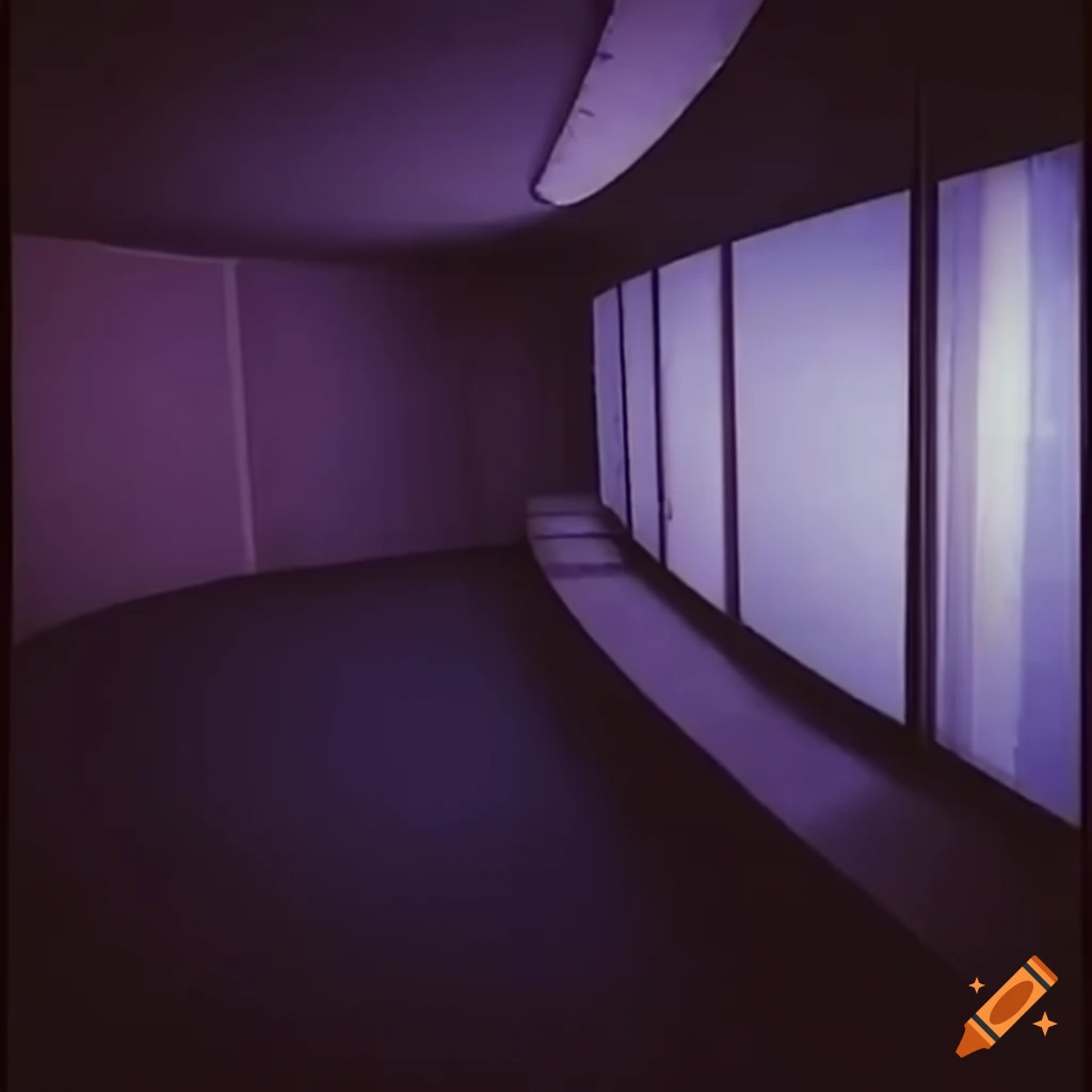 Liminal space inside a television station on Craiyon