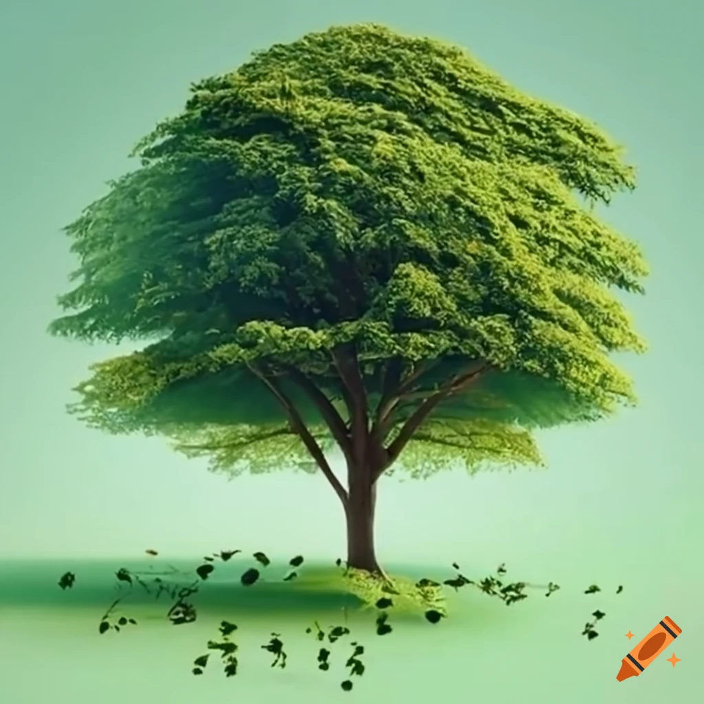 Photo of trees growing together on Craiyon