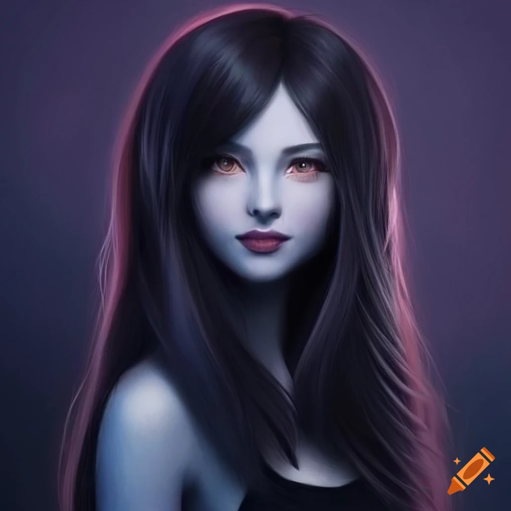 Detailed portrait of marceline the cartoon character on Craiyon