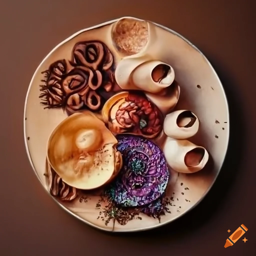 Handcrafted artistic food on Craiyon