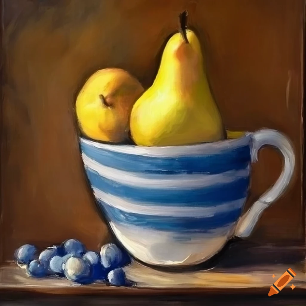 Two pears in magritte style on Craiyon
