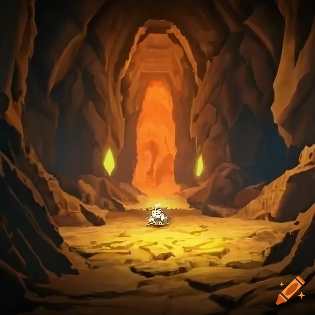 8-bit stone cave on Craiyon