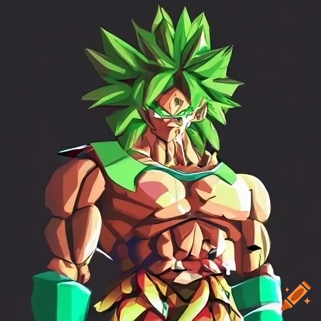 Polygon art of broly character