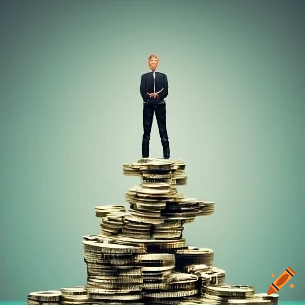 Conceptual image of a person on money with a confident smile on Craiyon