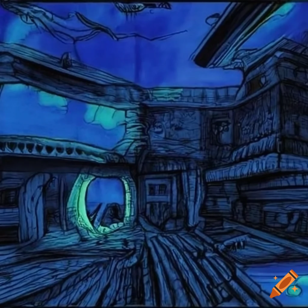 Alien house layout drawings on Craiyon