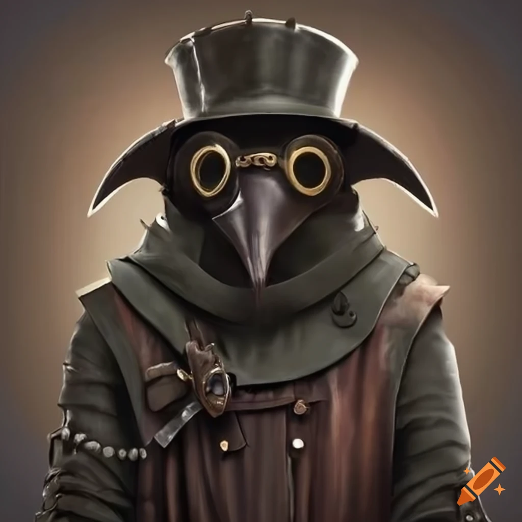 Neon Green Plague Doctor With Number 87 Surrounding Him On Craiyon
