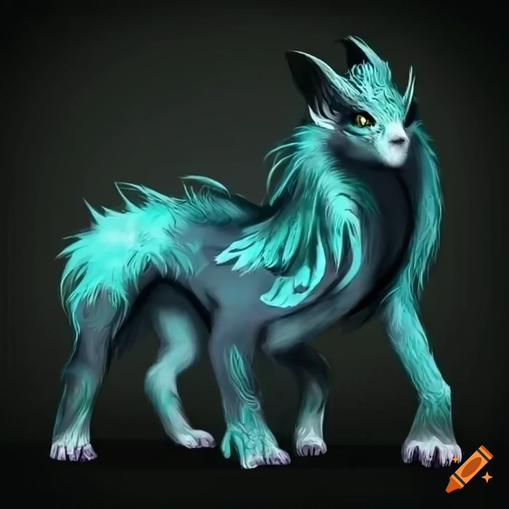 Artistic depiction of a graceful mythical creature on Craiyon