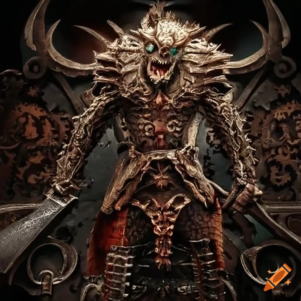 Image of a clockwork demon warrior on Craiyon