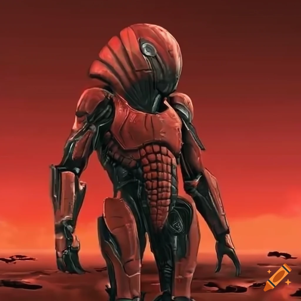 Carnivorous alien soldier on Craiyon