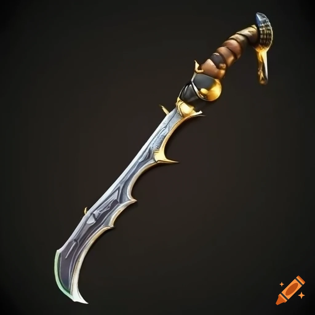 Scimitar weapon with bee design on Craiyon