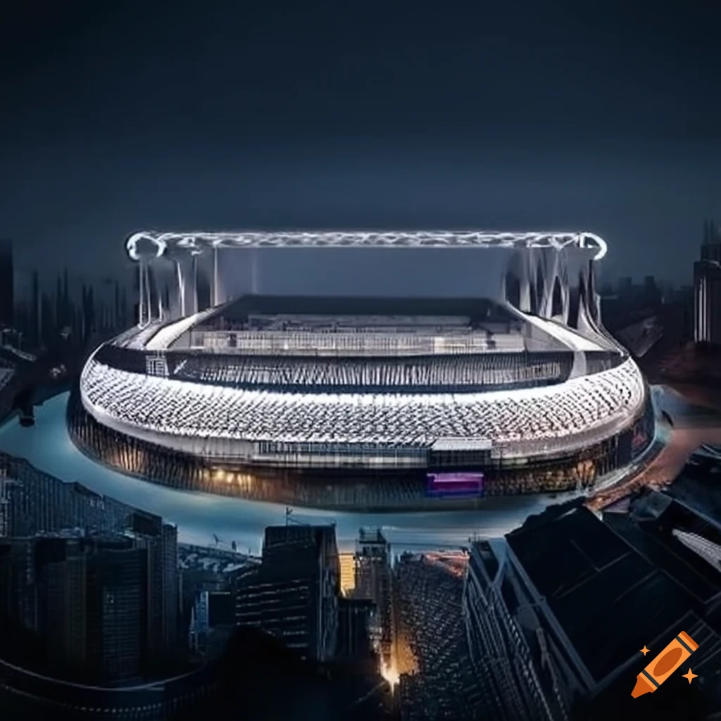 Futuristic design of the tottenham hotspur stadium on Craiyon