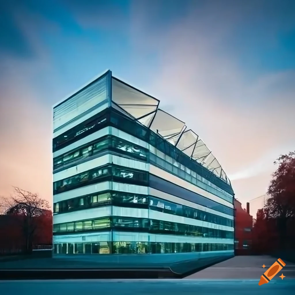 Impressive modern university building with Cindington University ...