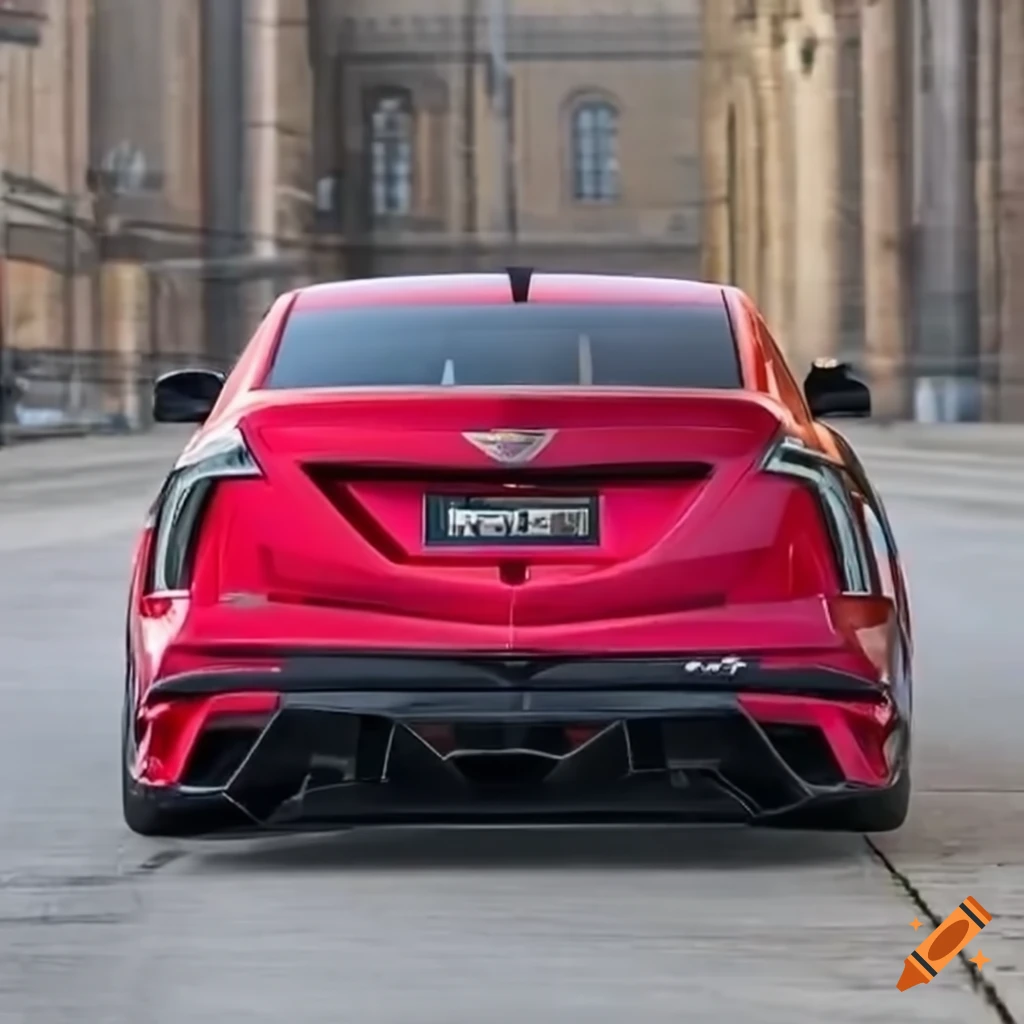 Rear view of 2024 cadillac ct4 dtm racing car