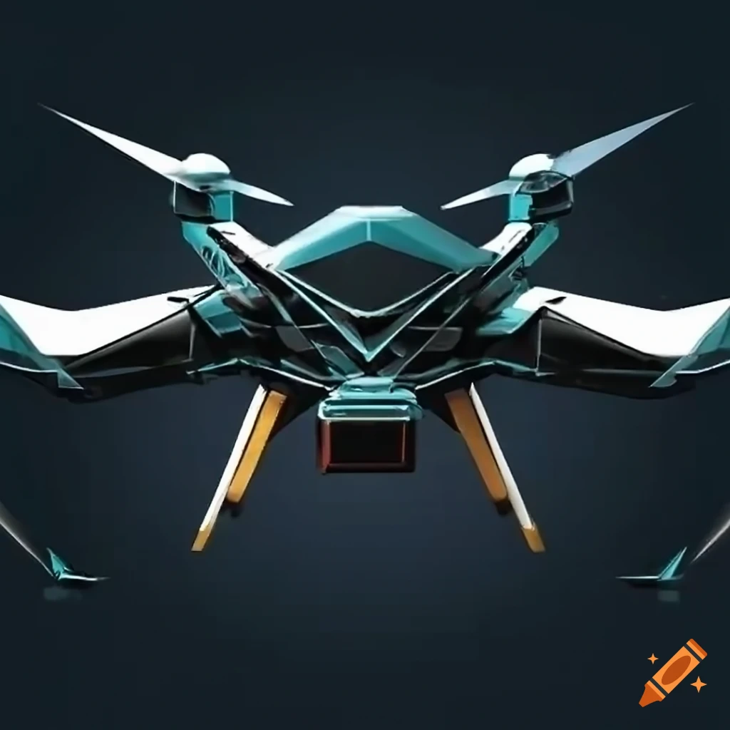 Antique wooden quadcopter drone on Craiyon