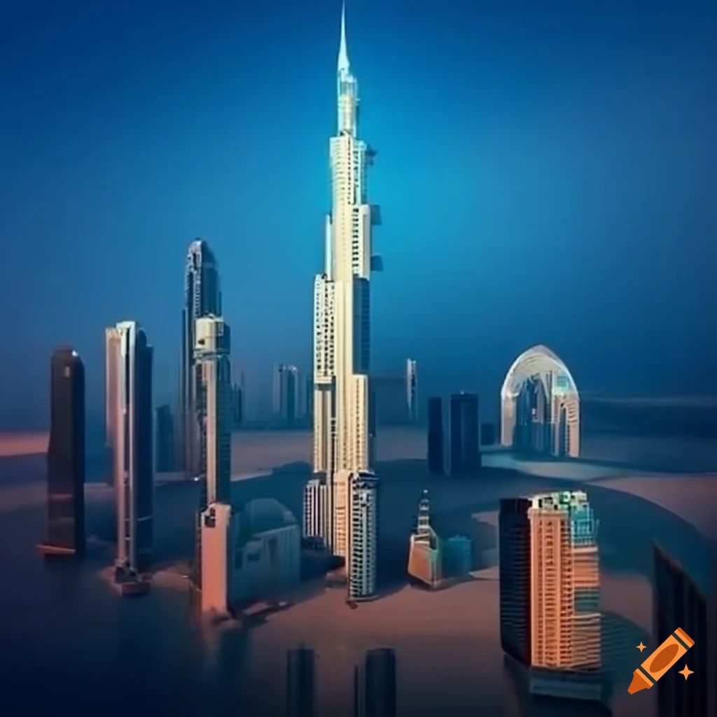 Animated dubai skyline with adel al sabbagh investment consultancy llc ...