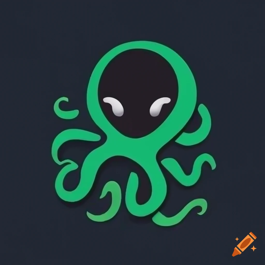 Octopus alien logo design on Craiyon