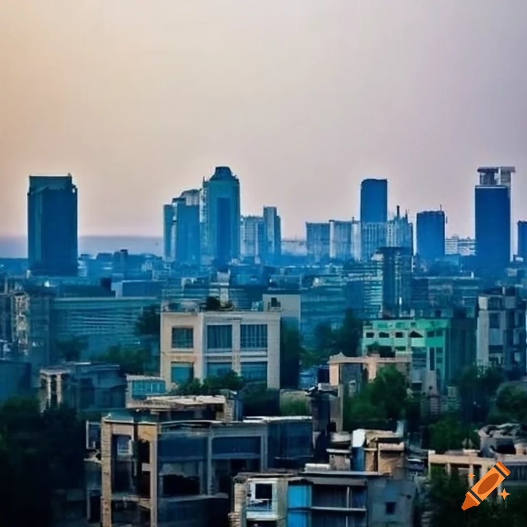 Panoramic skyline of skyscrapers in Pakistan on Craiyon