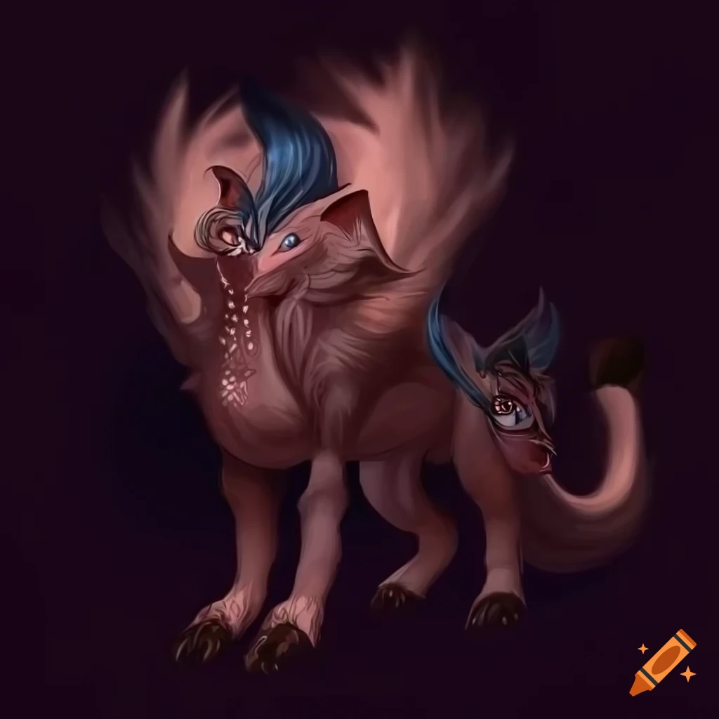 Elegant and graceful hybrid mythical creature