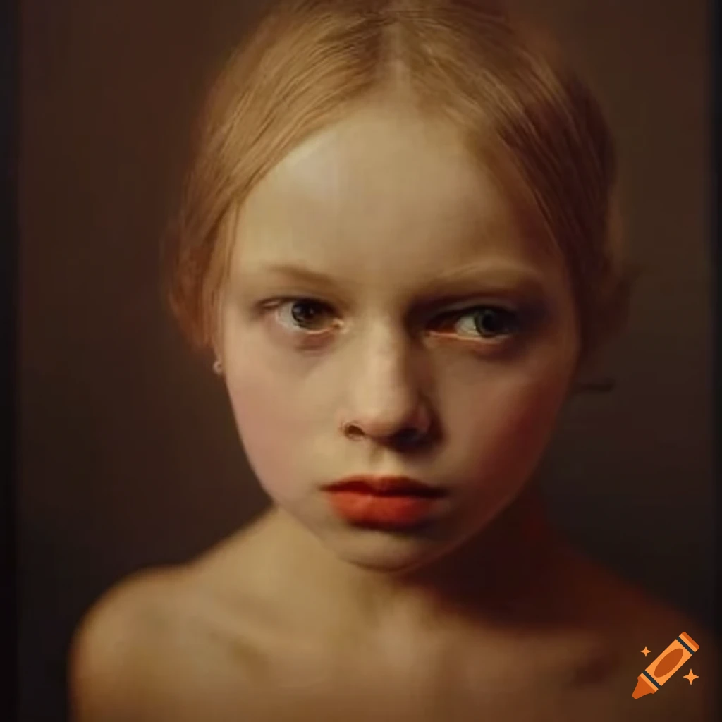 Portrait painting of two timid and shy french young ladies on Craiyon