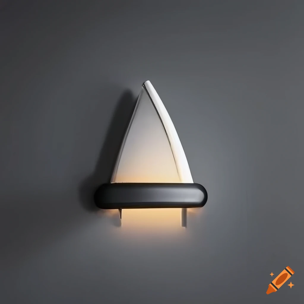 Black and white starfleet-inspired wall sconce on Craiyon