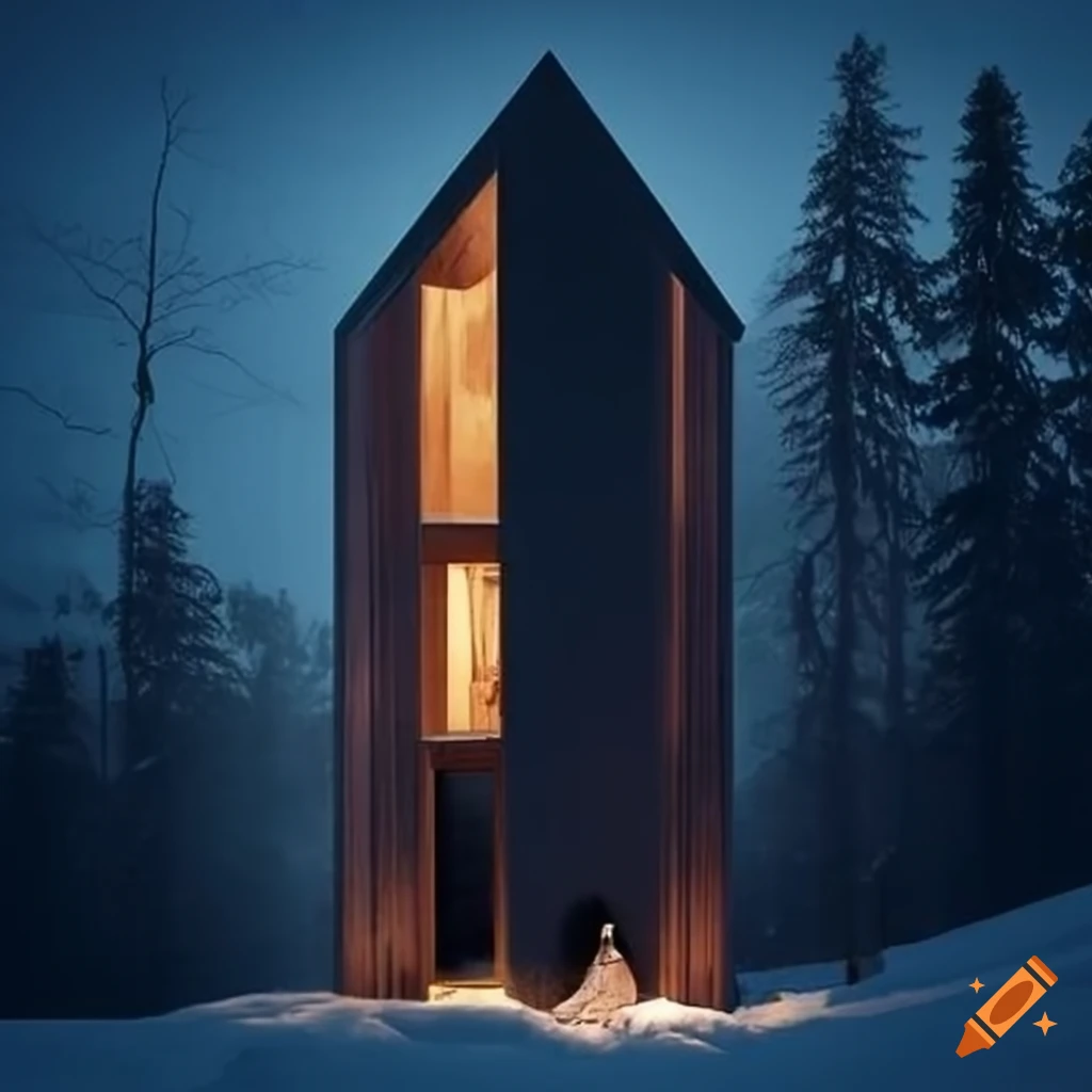 Nordic minimalism tower cabin architecture on Craiyon