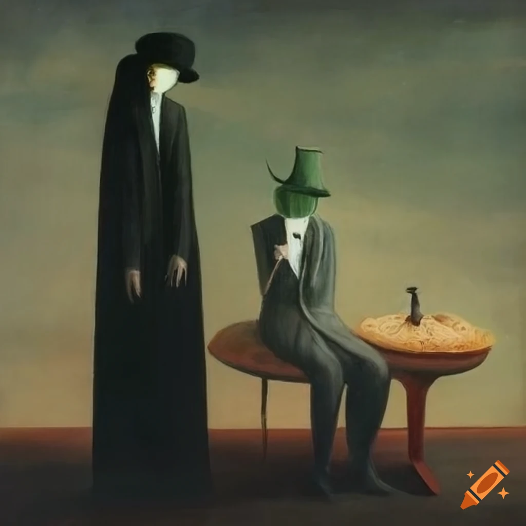 Rene magritte painting on Craiyon