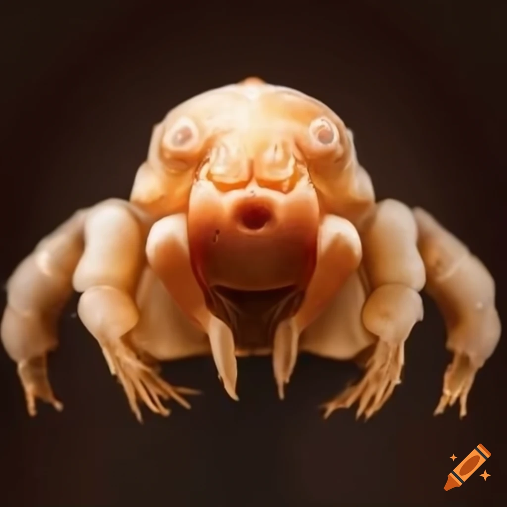 Humoristic depiction of a beetle larva with a human head and hands on ...