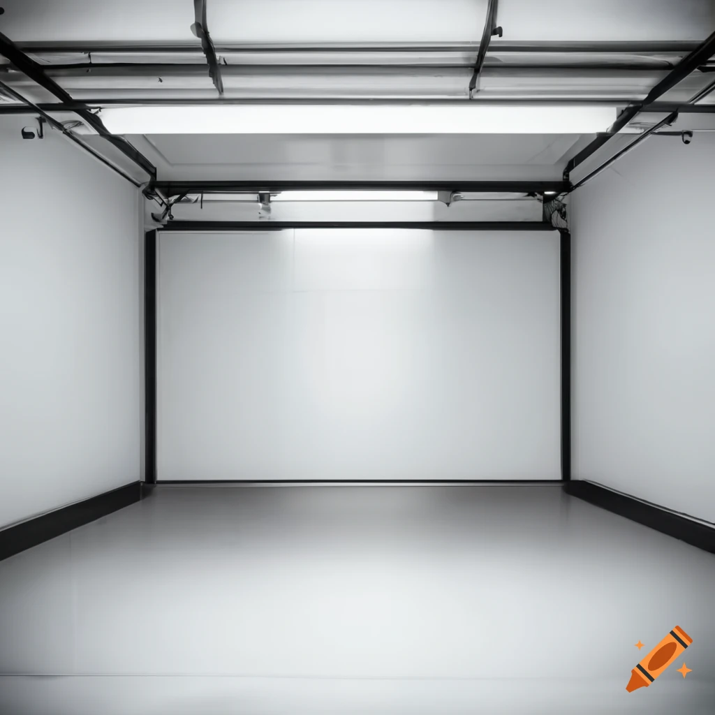 Minimalist white garage interior on Craiyon